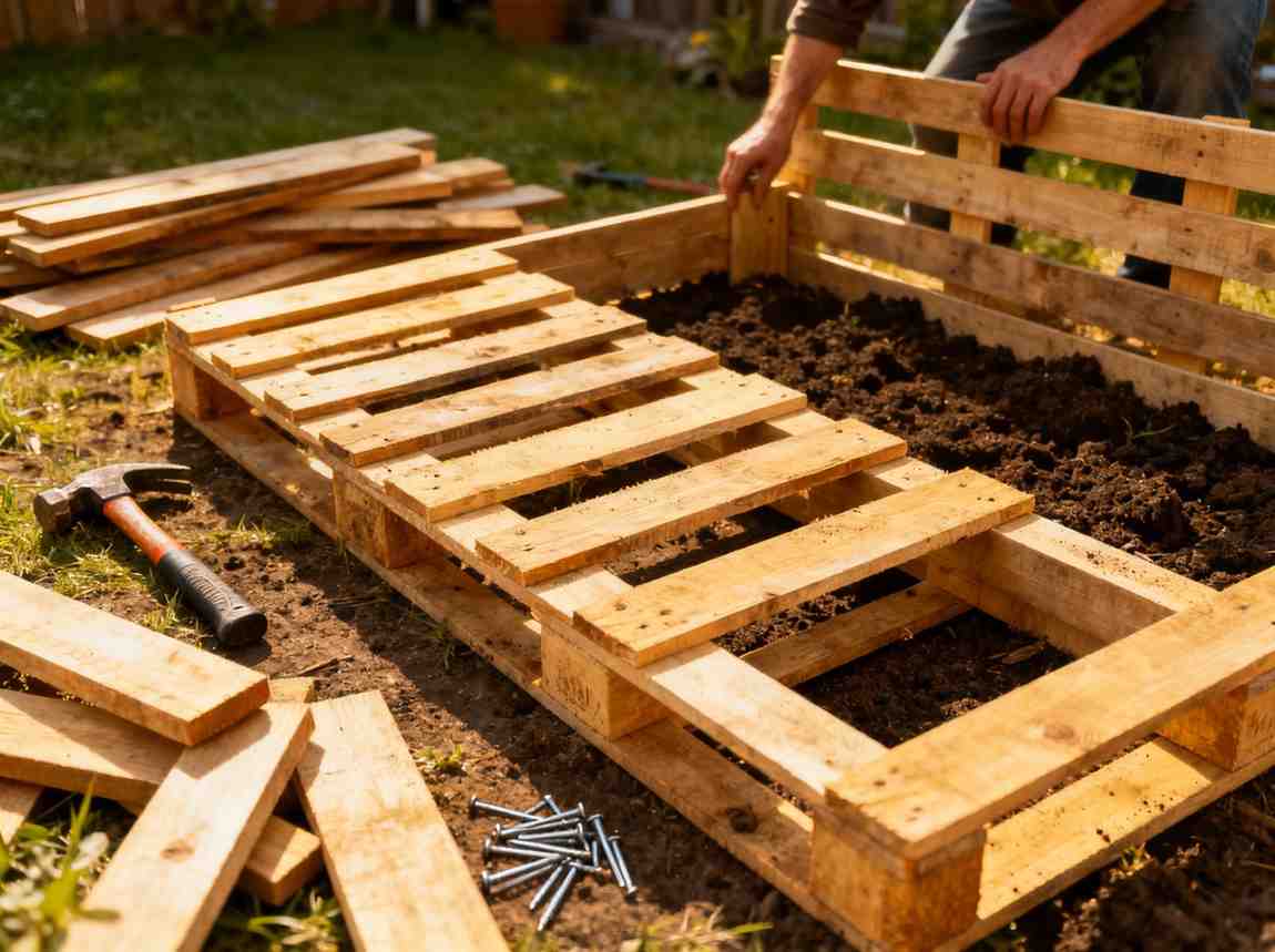 How to Build a Raised Garden Bed with Pallets? - Homestead Gardener