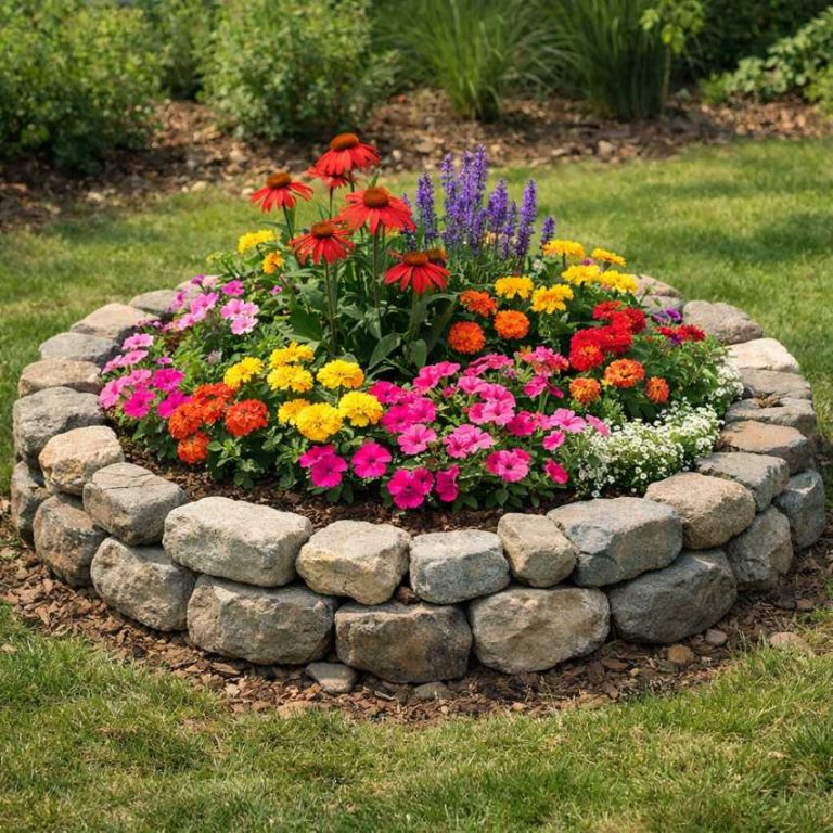 21 Simple Cheap Flower Bed Ideas - Homestead Gardener