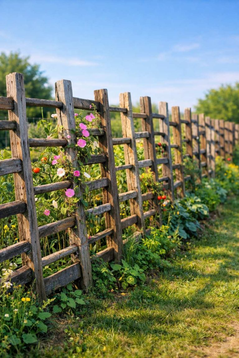 22 DIY Cheap Fence Ideas for Garden - Homestead Gardener