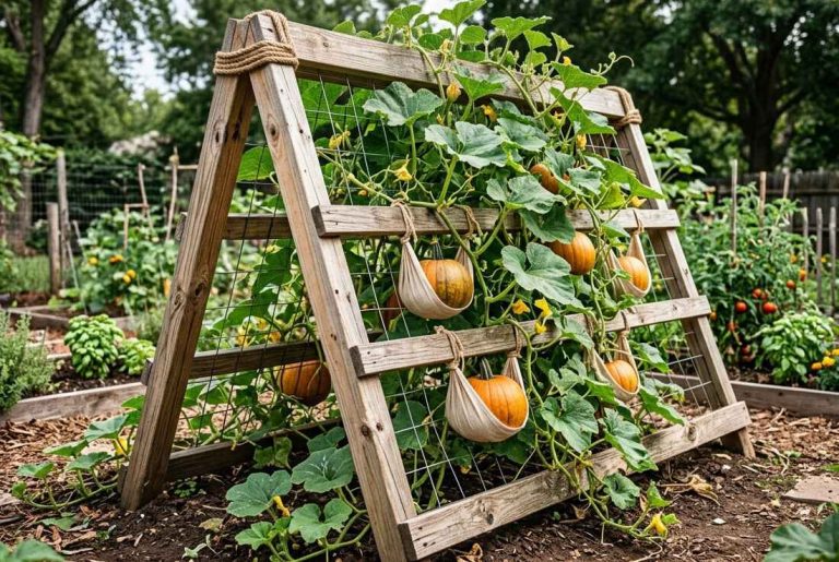 13 Pumpkin Trellis Ideas for Creative Vertical Gardening - Homestead ...