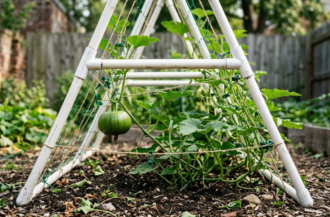 13 Pumpkin Trellis Ideas for Creative Vertical Gardening - Homestead ...