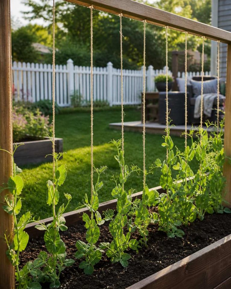 14 DIY Pea Trellis Ideas for Productive Garden - Homestead Gardener